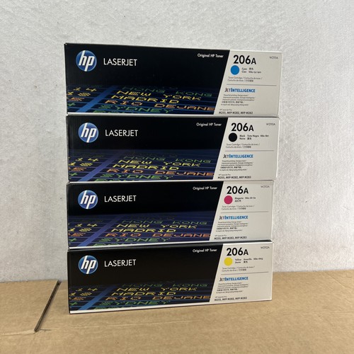 HP 206A Genuine Toner Cartridge Set CMYK W2110A W2111A W2112A W2113A ...