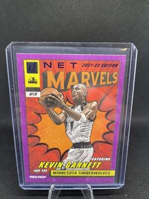 2021-22 Donruss Kevin Garnett Net Marvels PURPLE Press Proof T-Wolves🔥 ...