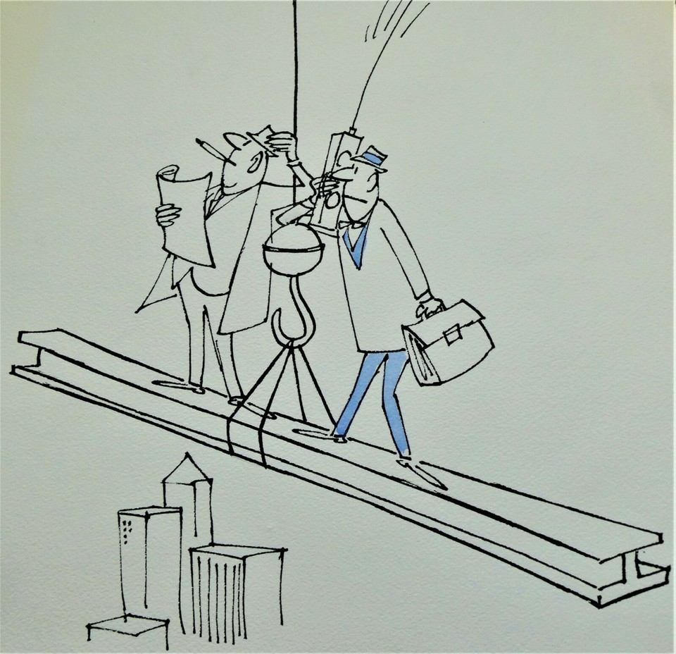 Claude Smith Original Cartoon For Fortune Magazine. Early Cell Phone ...