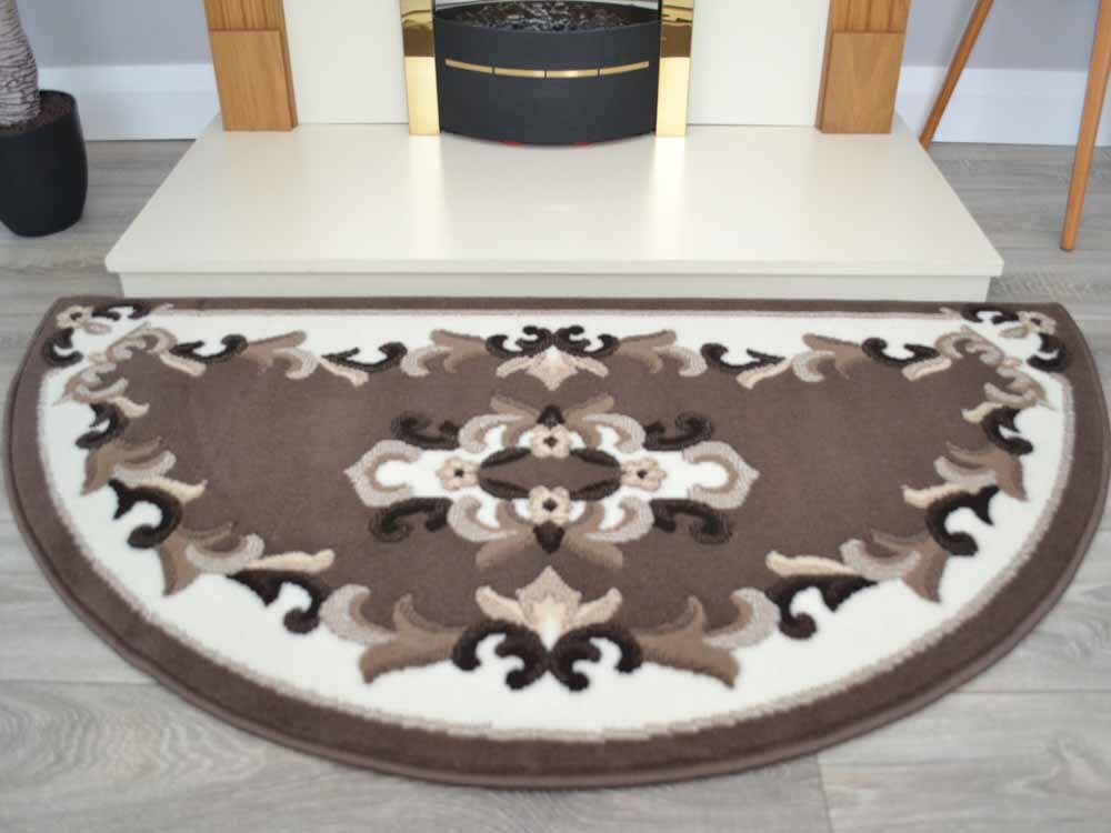 Semi Circle Fireside Rugs Half Circle Round Moon Rug Hearth Pattern ...