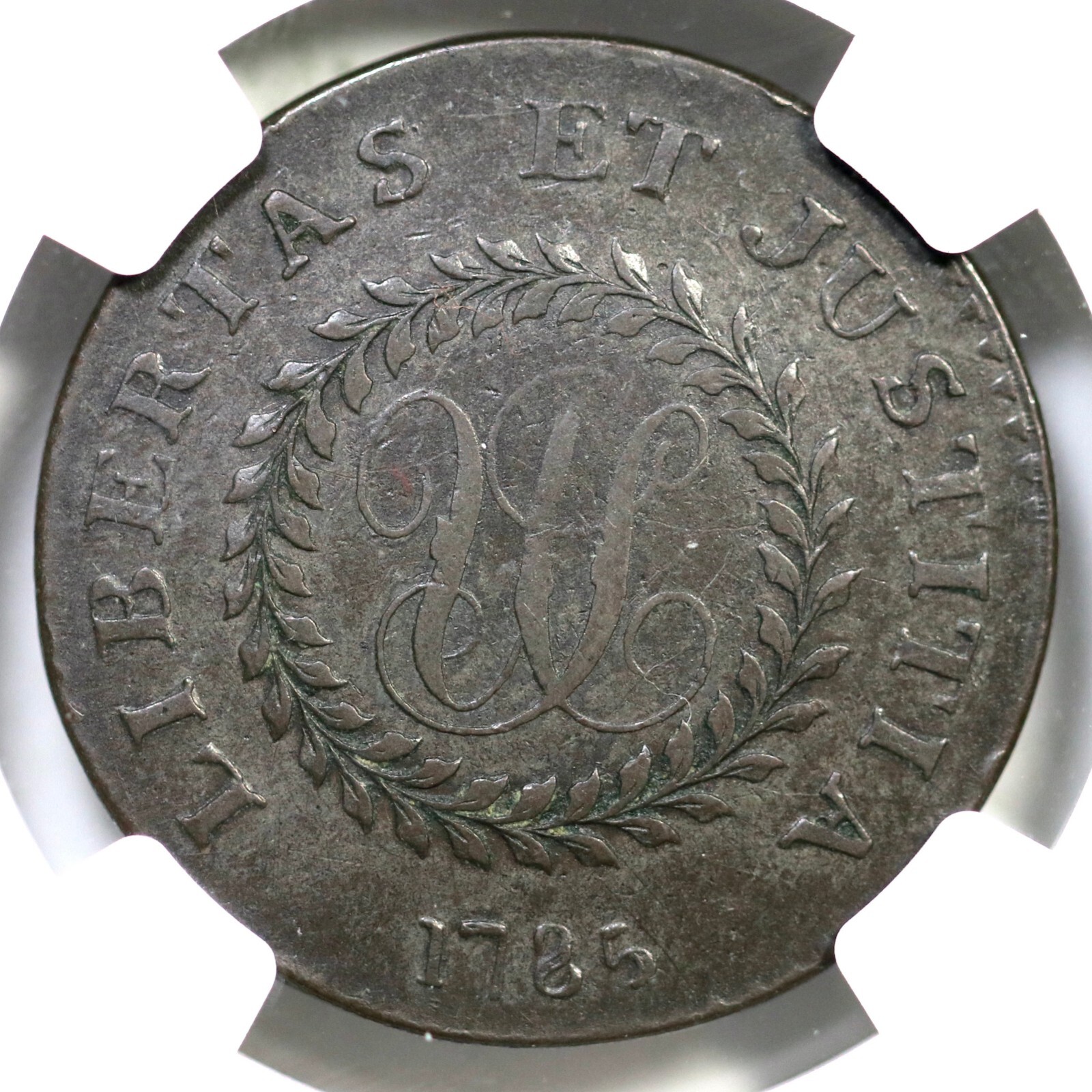 1785 C 2-A R-5 NGC AU 50 Sm Date Nova Constellatio Colonial Copper Coin ...