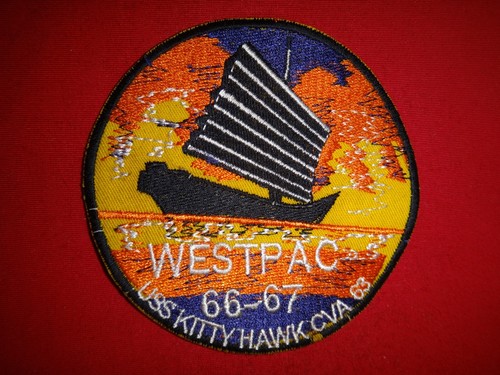 Vietnam War Patch WESTPAC 66-67 US Navy Aircraft Carrier USS KITTY HAWK ...