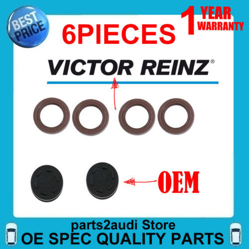 REINZ 6PCS SEALS VW AUDI Engine Valve Cover Cam Bore Plugs, Engine ...