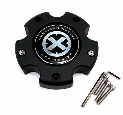 ATX Series (by American Racing) Black Wheel Center Cap 5/6L AX756 Slab ...
