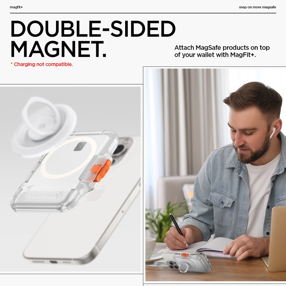 Spigen Magsafe Wallet | Tintap MagFit+ Hard Shell Card Holder | eBay