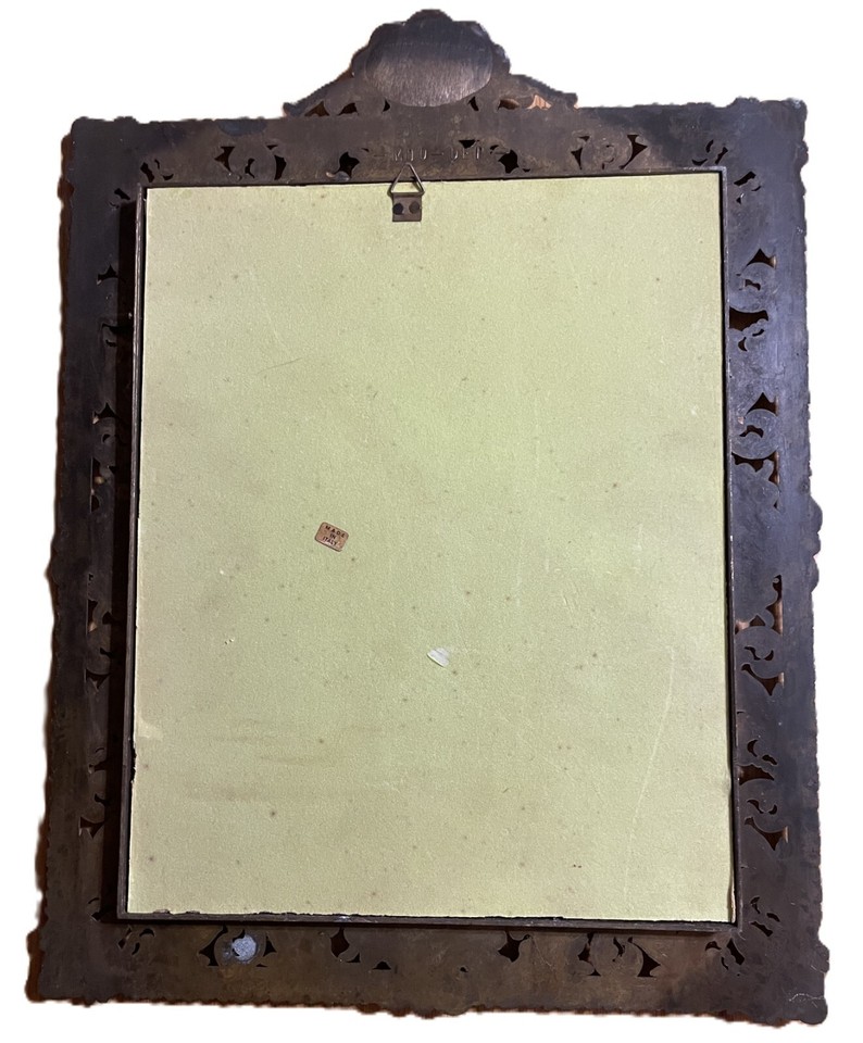 Brass Rectangle Frame Made in Italy Vintage Floral Print | eBay