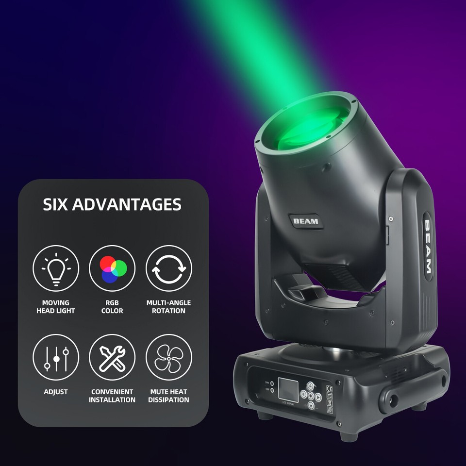 7R 230W Moving Head Light Mini Stage Lighting LED DMX Beam Disco DJ ...