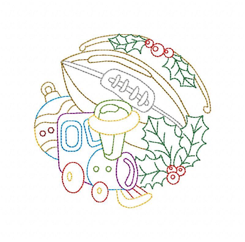 Christmas Mix 10 Machine Embroidery Designs on CD in 6 sizes on multi ...