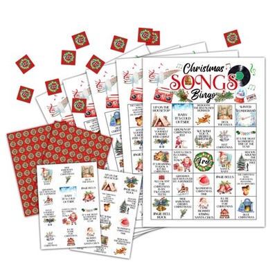 Christmas Song Bingo, Christmas Bingo, Holiday Bingo Game for Adults ...