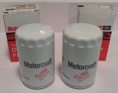 2) GENUINE FORD OEM MOTORCRAFT FL402 LONG LIFE OIL FILTERS FITS CHEVY ...