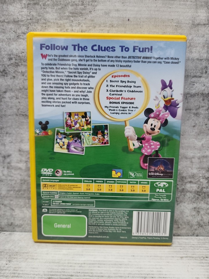 Mickey Mouse Clubhouse Detective Minnie DVD Region 4 Playhouse Disney ...