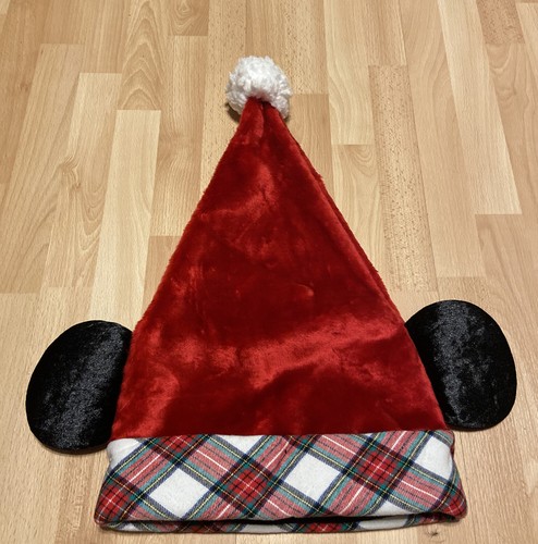 New Walt Disney World Parks Red Holiday Santa Hat Ears Adult Christmas ...