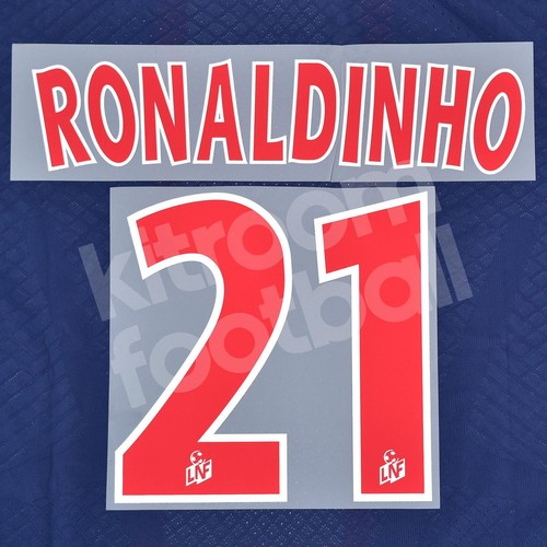 2001-02 PSG Paris Home Name Number Set #21 RONALDINHO Ligue 1 Repro | eBay