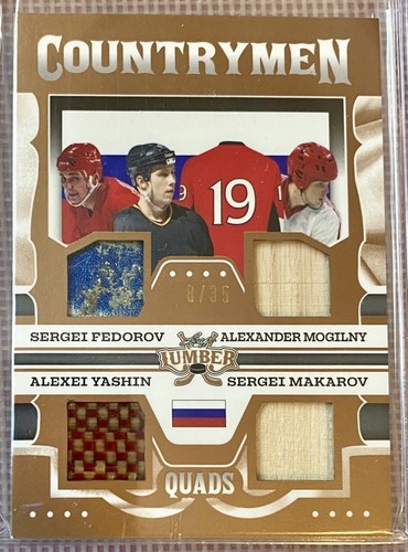 2021-22 Leaf Lumber Countrymen Quads Bronze /35 Federov/Yashin/Mogilny ...