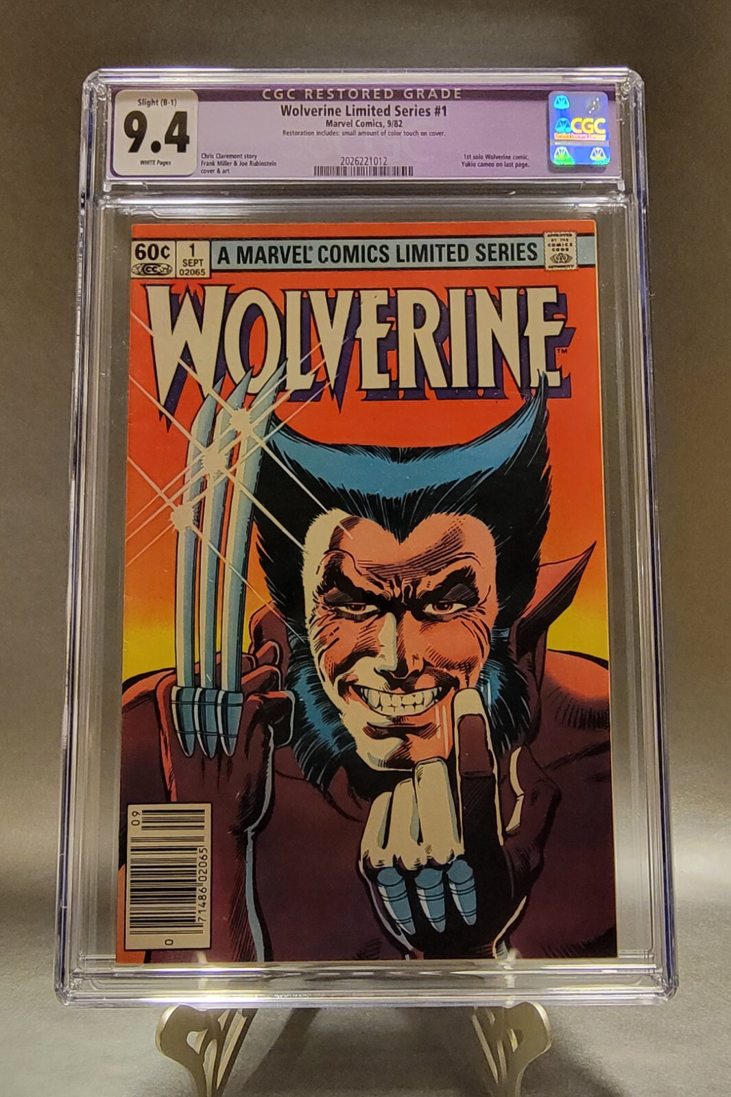 Wolverine Limited Series #1 Marvel Comics CGC 9.4 WP Newsstand Slight B ...