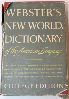 Webster's New World Dictionary Of The American Language College Edition ...