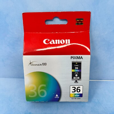 Genuine Canon Pixma 36 Color Ink Cartridge Chromalife 100 CLI-36 ...