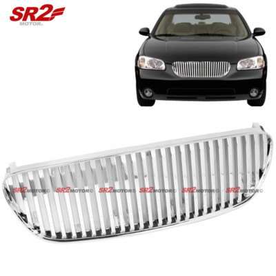 ABS Chrome Front Bumper Hood Vertical Grill Grille fits 2002-2003 ...