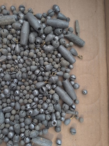 Lead split shot & bass sinkers and 4 ingots 11.5 lbs. Took 1/2 Lb Off ...