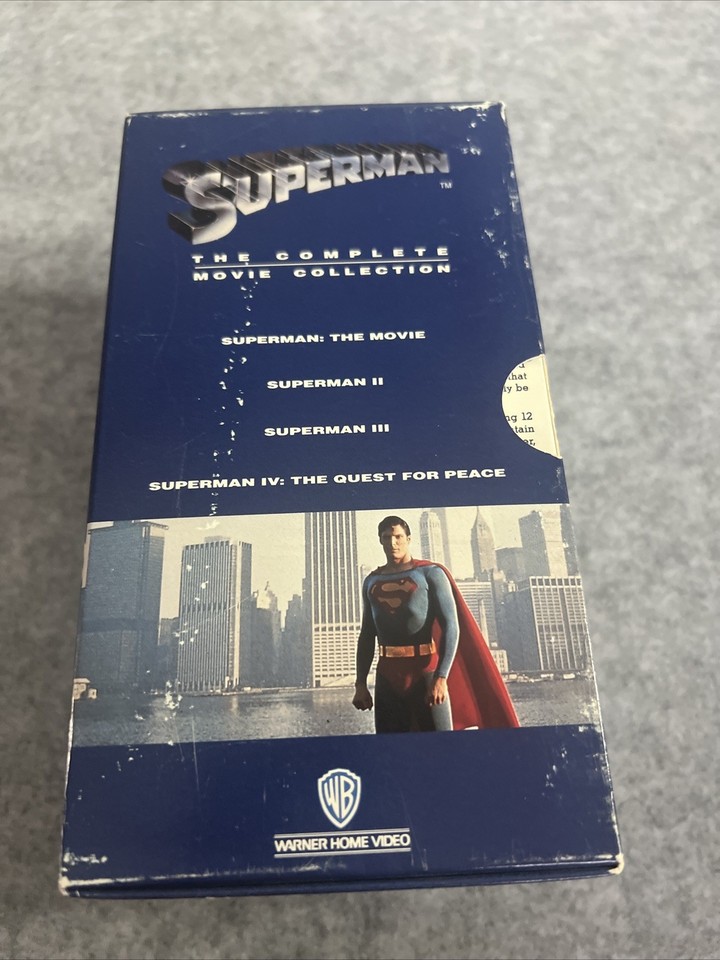 Superman The Complete Movie Collection VHS Box Set (Christopher Reeve ...