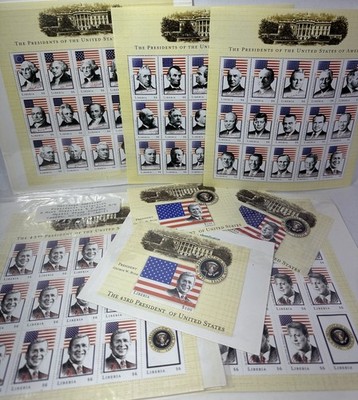 Mystic Stamp Co. The President Of The United States Mint Sheet ...