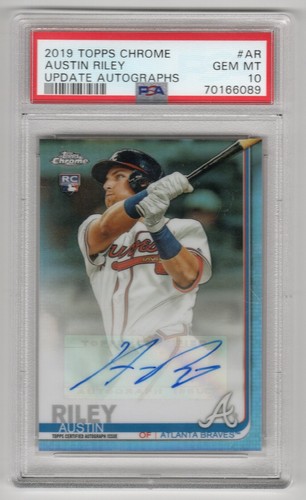 2019 Topps Chrome Update Autographs #CUA-AR Austin Riley Braves RC PSA ...