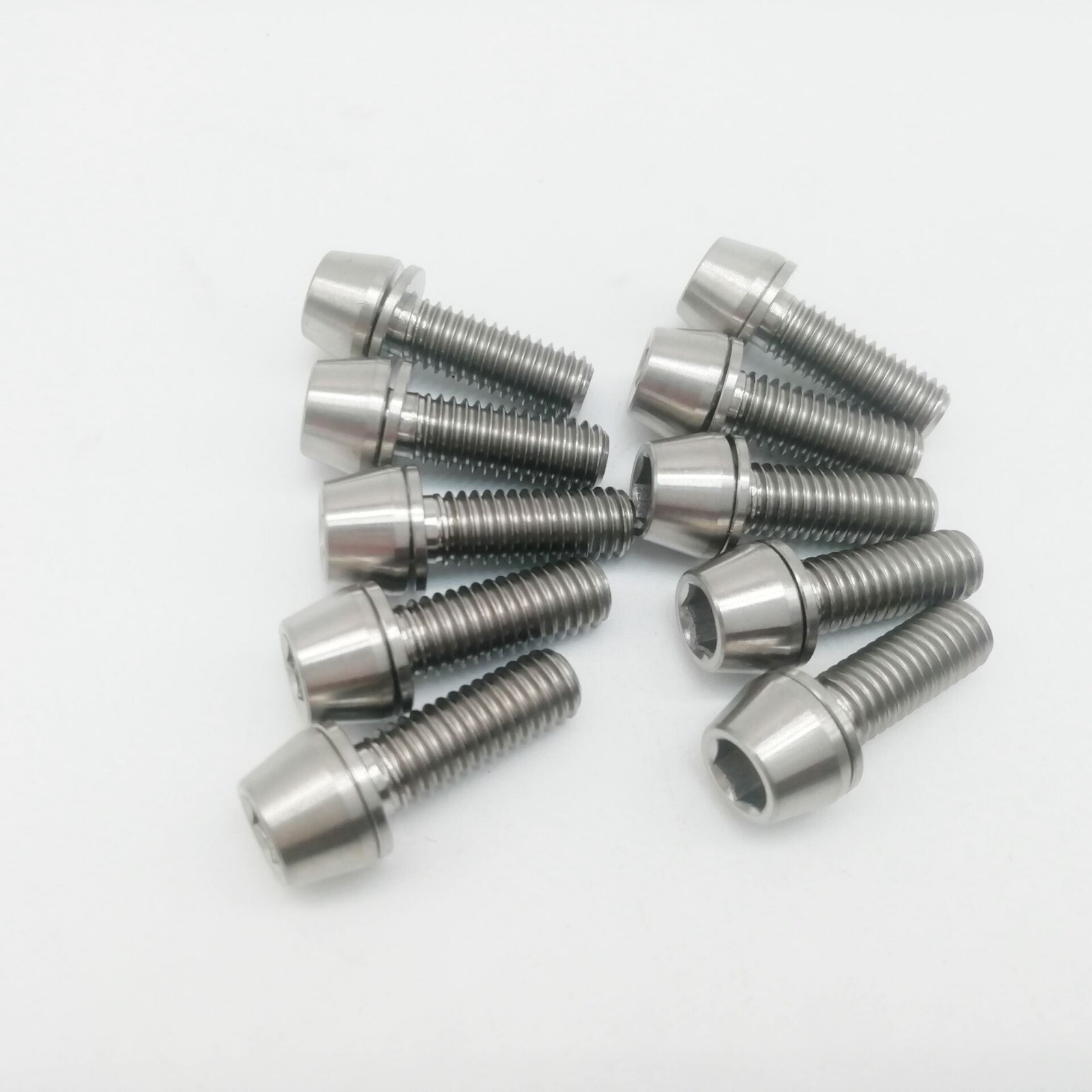 M6x20mm Titanium Ti Bolt Taper Allen Head With Washers 10Pcs | eBay