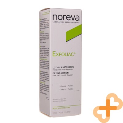 NOREVA EXFOLIAC Face Shoulder Back Chest Drying Lotion 125ml Purifying ...