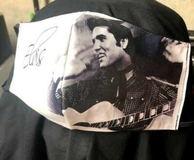 ***ELVIS- blk n wht*** REVERSIBLE Cotton Face mask (handmade) | eBay