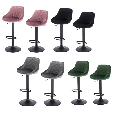 1/2/4x Adjustable Breakfast Bar Stools Swivel Gas Lift Chair Kitchen ...
