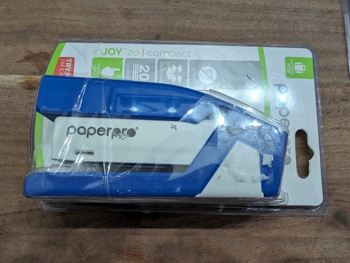 Paperpro InJoy Compact Stapler 20 Sheets One Finger Stapling Blue ...