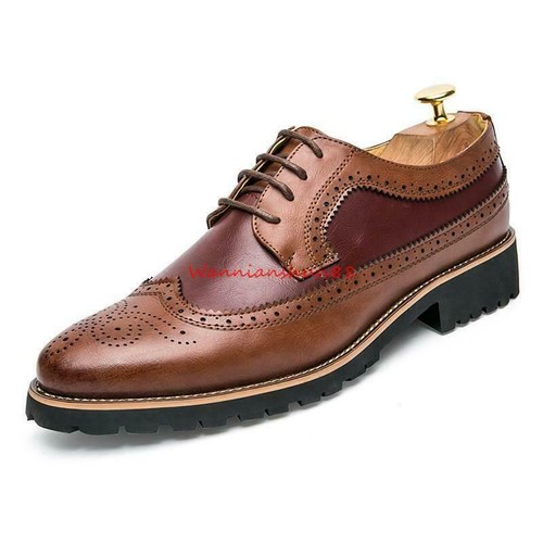 Mens Lace up Pointed Toe brogue wingtip carved Formal Oxfords Shoes | eBay