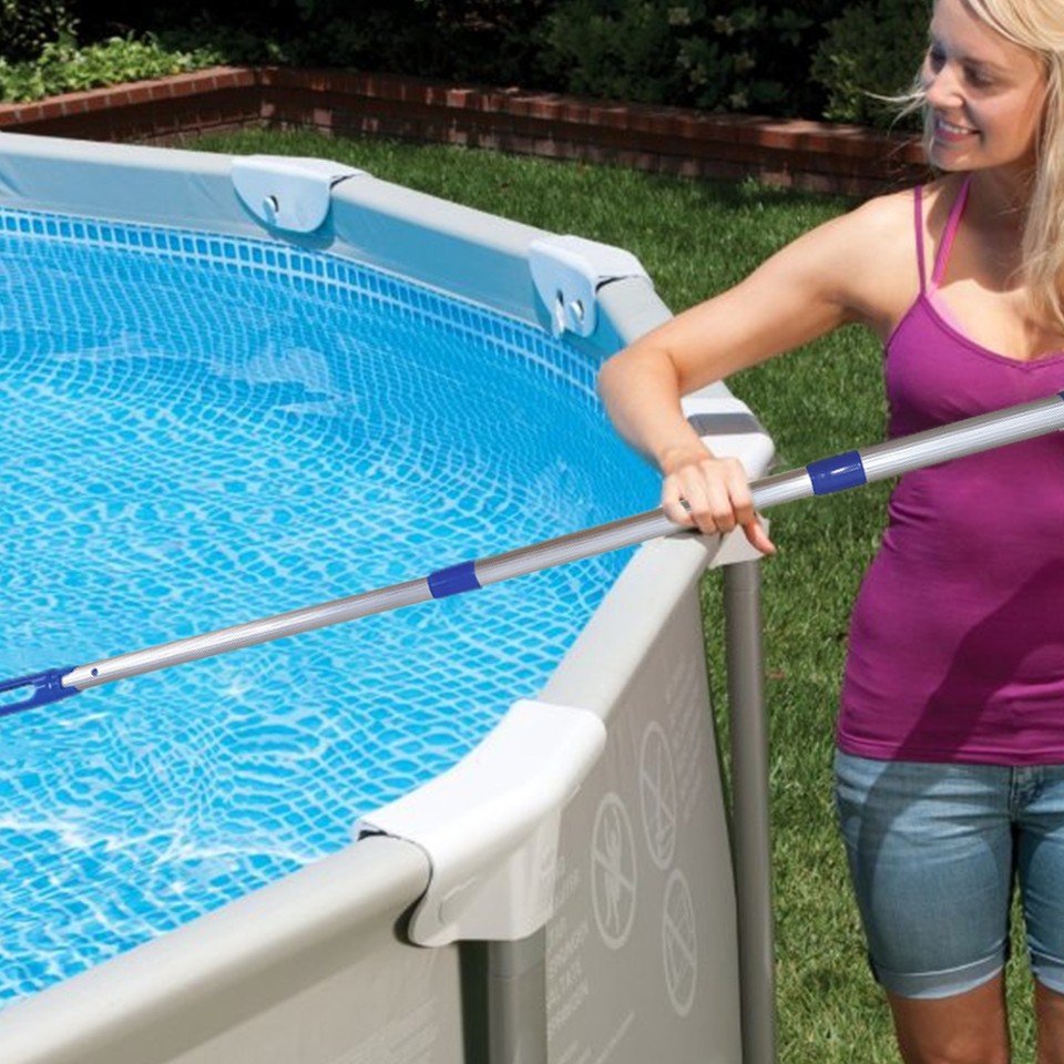 Telescoped Poles Swimming Pool Vacuum Pole For Leaf Scoops Rake Skimmer ...