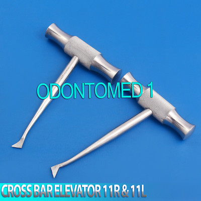 2 PCS CROSS BAR DENTAL SURGERY ROOT TOOTH ELEVATOR WINTER CRYER 11R ...