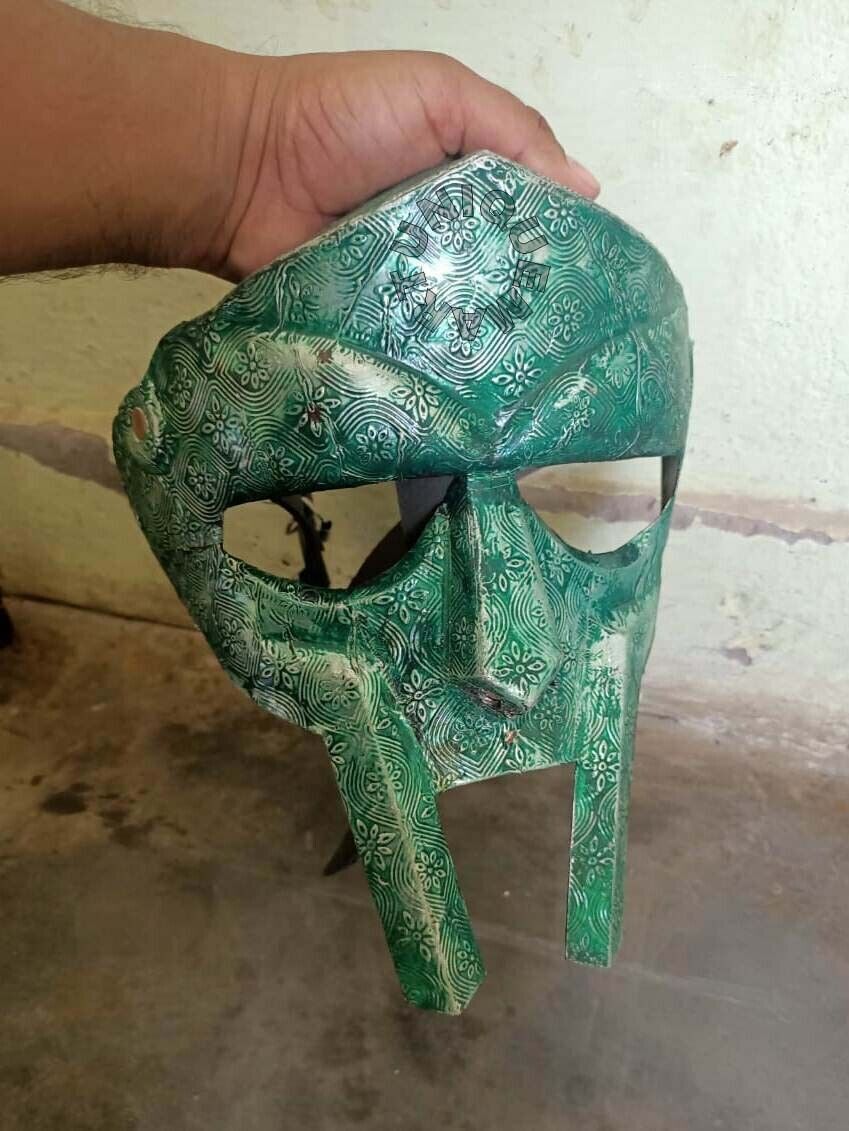 MF Doom Super Gladiator Face Mask Helmet Hand Forged Sca Larp Helmet ...