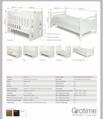 Grotime Sleepover 5 in 1 cot | eBay Australia