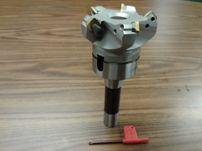 3" 45 degree indexable face shell mill w. R8 Arbor,face milling cutter ...
