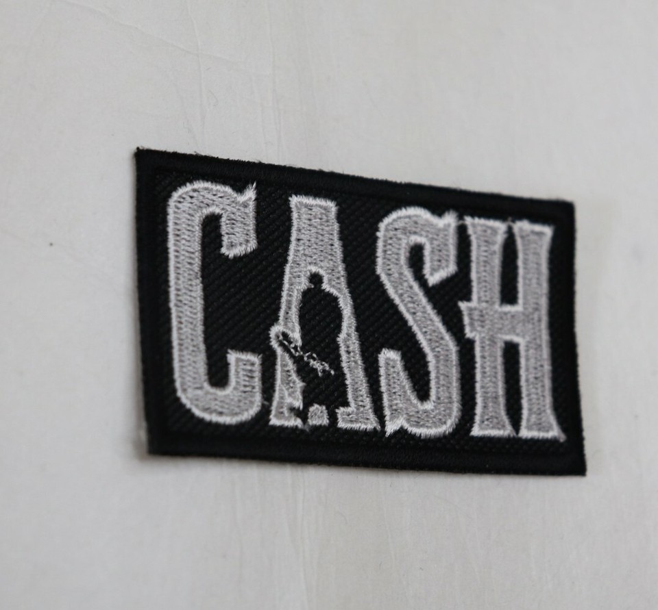 JOHNNY CASH Patch Iron/ Sew on Embroidered Outlaw Country Haggard | eBay