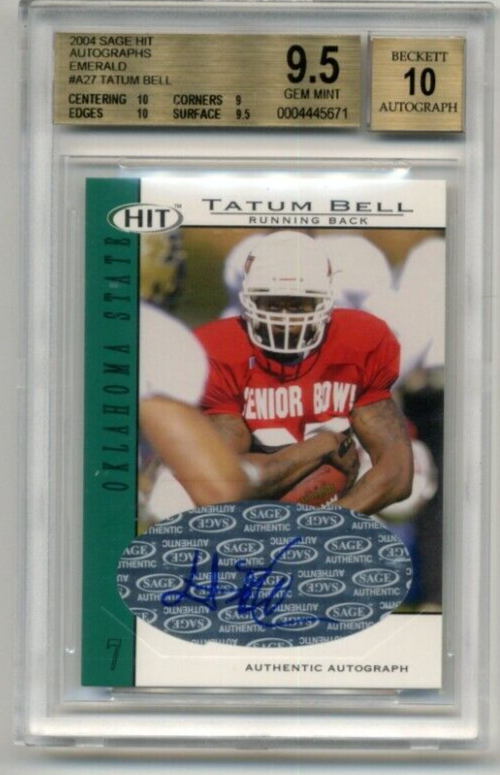 2004 SAGE Hit - Autographs Emerald #A27 Tatum Bell (AU, RC) for sale ...
