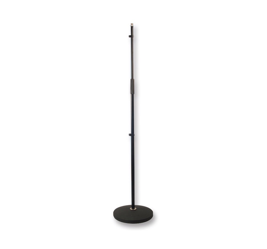 Pulse Mic Stand Round Base Heavy Duty Black Band PA Microphone PLS00055 ...