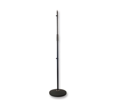 Pulse Mic Stand Round Base Heavy Duty Black Band PA Microphone PLS00055 ...