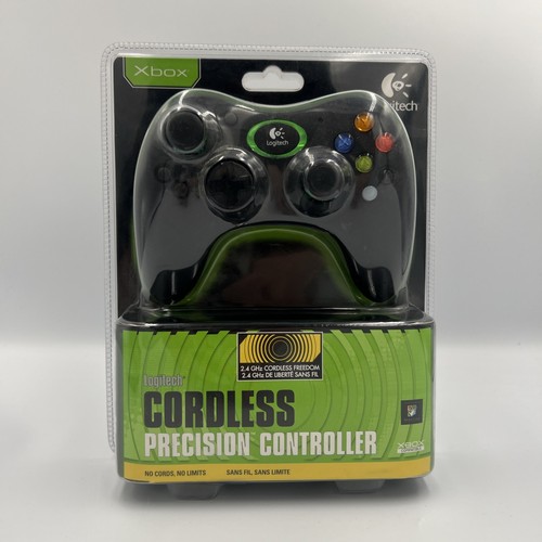 Logitech Cordless Precision Original Xbox Controller - Black Sealed New In Box 683728094348 | eBay