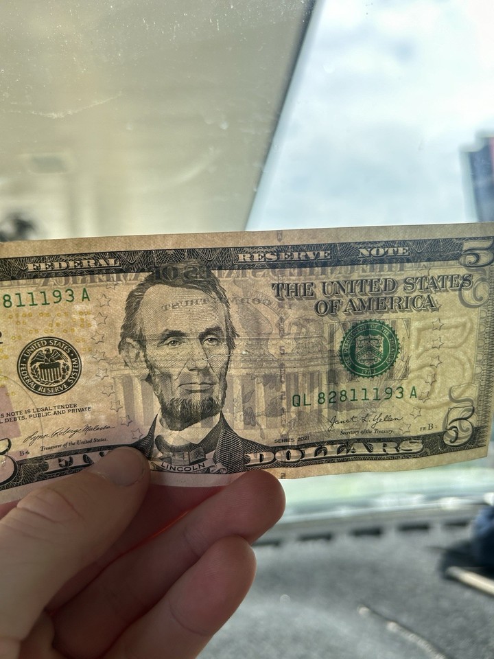 $5 FIVE US DOLLAR BILL NOTE MISCUT MISALIGNED OFF CENTER ERROR | eBay