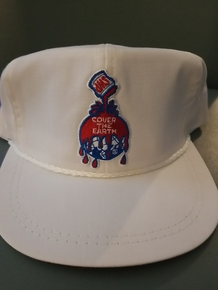 Sherwin Williams Cover the Earth Hat Logo Cap White Trucker Rope | eBay