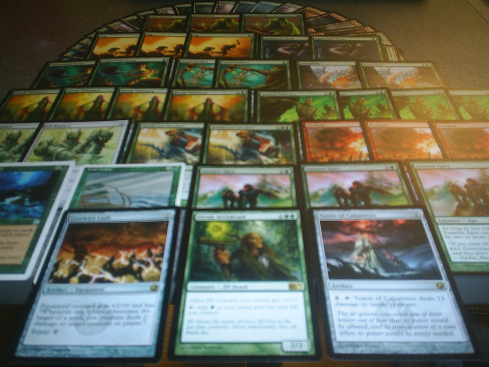 MTG Magic GRUUL ELVES DECK Summit Apes Scars M11 Lot Elf Ball Fireball ...