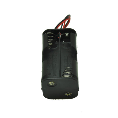 Double A Battery Holder Case Dual-side 4-AA Cells Box With 6" Cable ...