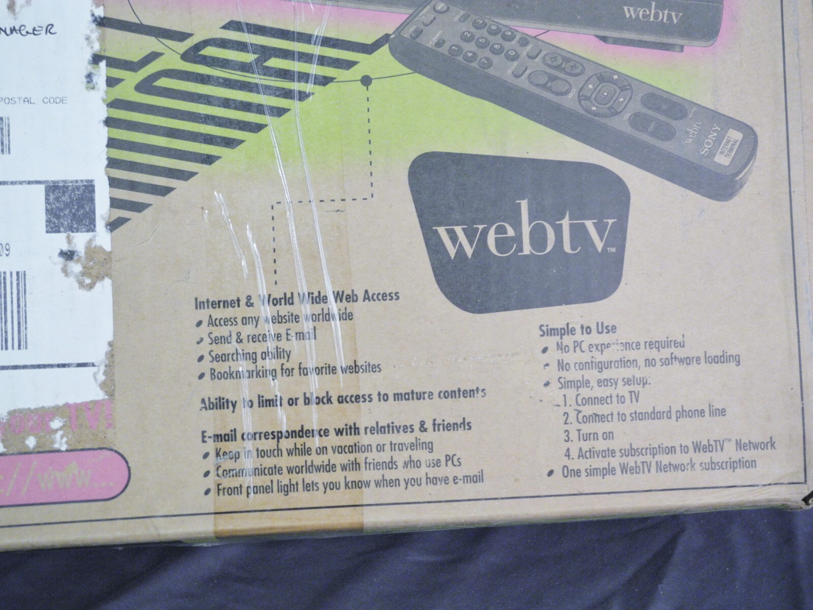 Sony WebTV Internet Terminal Int-w100 With Keyboard and Remote for sale ...
