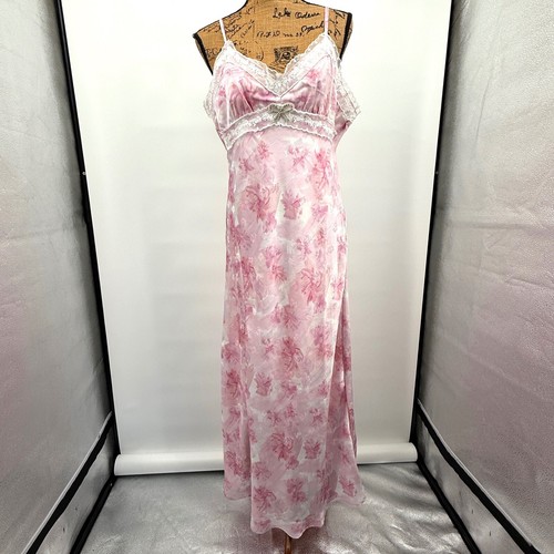 Lait Collection Floral Fairy Y2K 90s Lace Trim Bow Lingerie Slip Dress ...