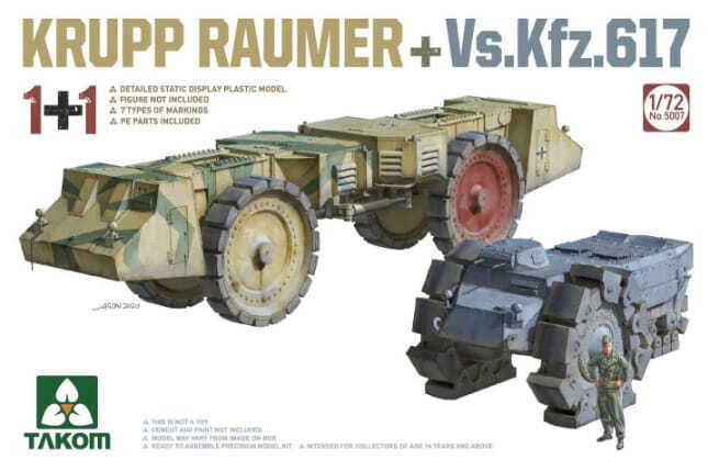 Takom 5007 Krupp Räumer Vs.Kfz. 617 MV 1/72 Hobby Plastic Model Kit NEW ...