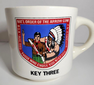 Vintage Boy Scouts Coffee Order of the Arrow Rutgers N.J. Indian Chief ...